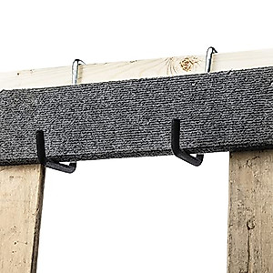 Evenu Rafter Hanger Hook, Large Heavy Duty Holder for Hanging Over Wall or Ceiling Rack, No Screw, Adhesive, Suction or Drilling Needed, Grey, 4 Pack