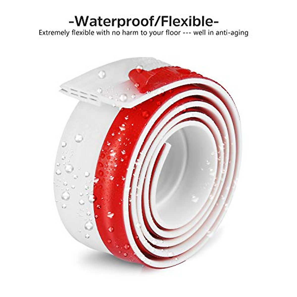 BAINING Door Draft Stopper Sweep, 3 Inches Widening Door Bottom Seal Strip Under Door Noise Blocker for Interior Doors Insulation and Soundproofing, 3" W x 39" L White (2019 New Upgrade)