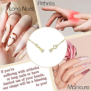 OHINGLT Magnetic Necklace Clasps and Closures with Lobster Clasp 14K Gold and Silver Plated Magnet Jewelry Clasps Converters for Bracelet Necklaces Chain