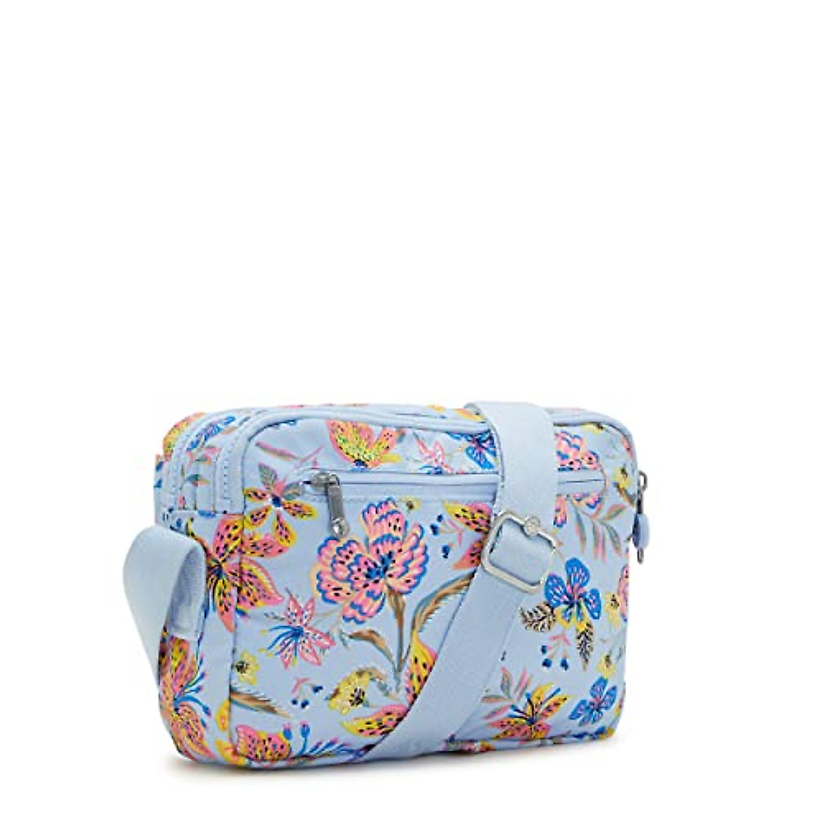 Kipling Women's Abanu Medium Crossbody Bag, Lightweight, Adjustable Nylon Waist Pack, Wild Flowers