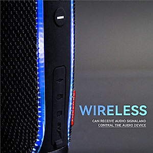 Bluetooth Portable Speaker,Wireless Bluetooth Speakers V5.1USB Card,Micro SD Card,Bluetooth Speaker with Lights,Wireless Speakers with Bluetooth for Outdoor,Indoor,Travel,Beach,Camping (Silver)