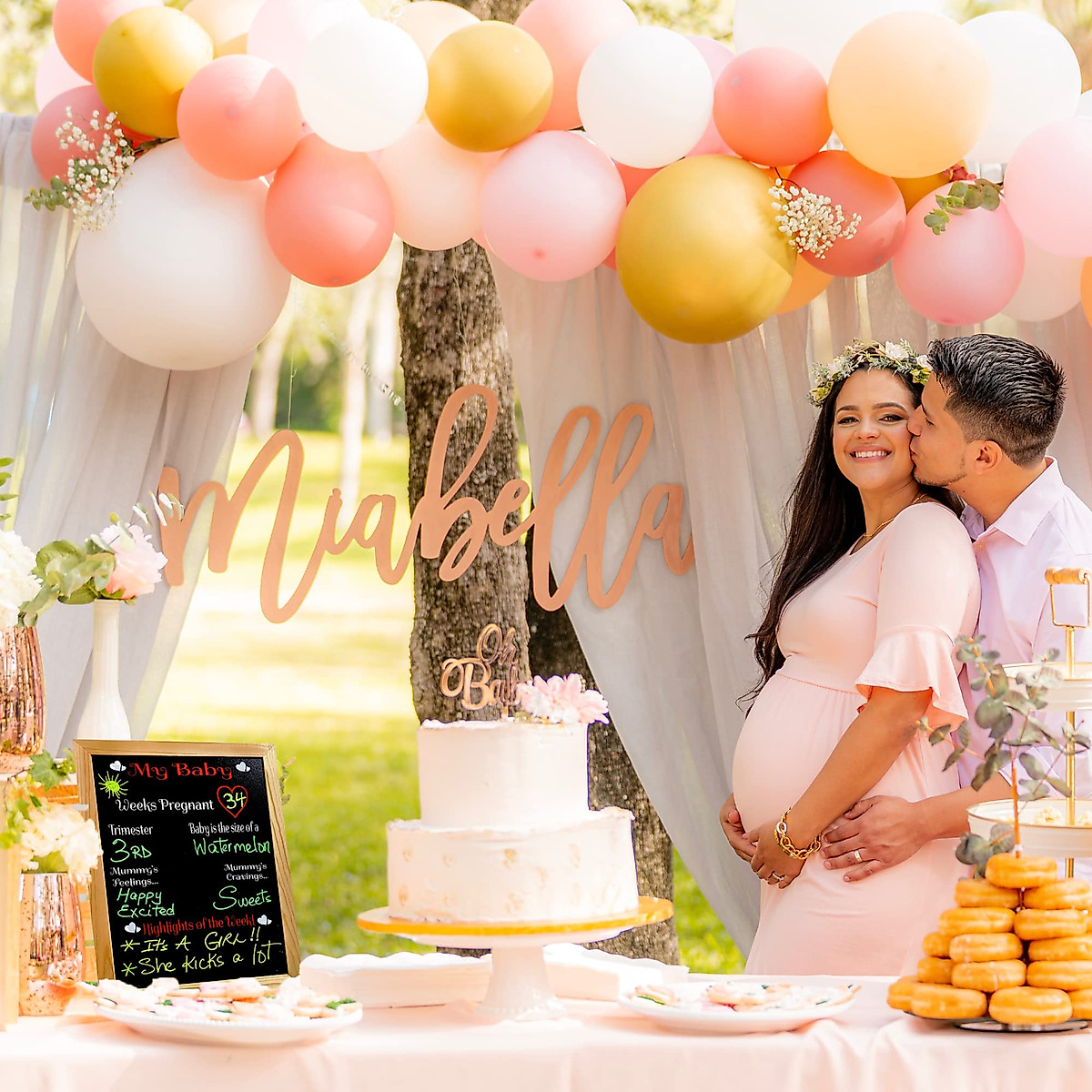 2 in 1 Reversible Monthly Baby Milestone Board & Pregnancy Baby Milestone Chalkboard | Baby Board | Baby Monthly Chalkboard Sign | Pregnancy Announcement | Baby Bump | Gift Mom Baby Shower | 12" x 16"