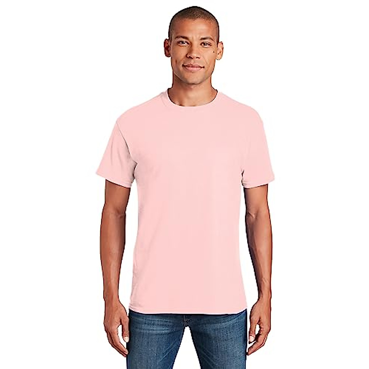 Gildan mens Heavy Cotton 5.3 oz. T-Shirt(G500)-LIGHT PINK-L-3PK
