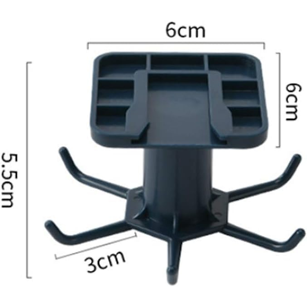 Setesaio 5.5x6cm Nailless Kitchen Utensil Hook 360 Degree Swivel Utility Hook for Hanging Towel Key Kitchen Gadgets Tool