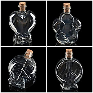 EXCEART 25Pcs Cork Jars 100ML Plastic Cork Bottles Wishing Bottles Clear Vials Storage Container for Art Crafts Projects Decoration Party Supplies (Mixed Style)