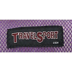 Travel Sport Transparent See Through Mesh Backpack/School Bag (Purple)