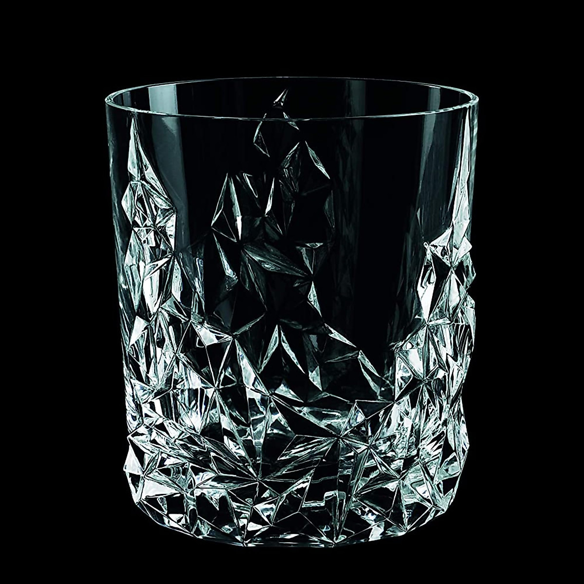 Nachtmann Sculpture 12oz Whiskey Tumbler (Set of 4) - Heavy Base Crystal Glass for Scotch, Bourbon, Cocktails, Liquor, Elegant & Durable Barware, Dishwasher Safe - Modern Glassware Set