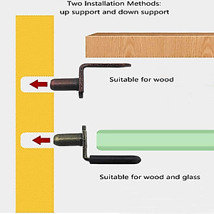 Shelf pins, Glass Supports Furniture Cabinet Closet Bookcase Shelf Bracket-Style Pegs, Black 30 Pack.A