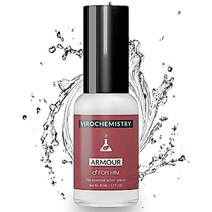 VIROCHEMISTRY Pheromones to Attract Women for Men (Armour) Body Spray - Bold, Extra Strength Human Pheromones Fragrance Body Spray - 50ml (Human Grade Pheromones to Attract Women)