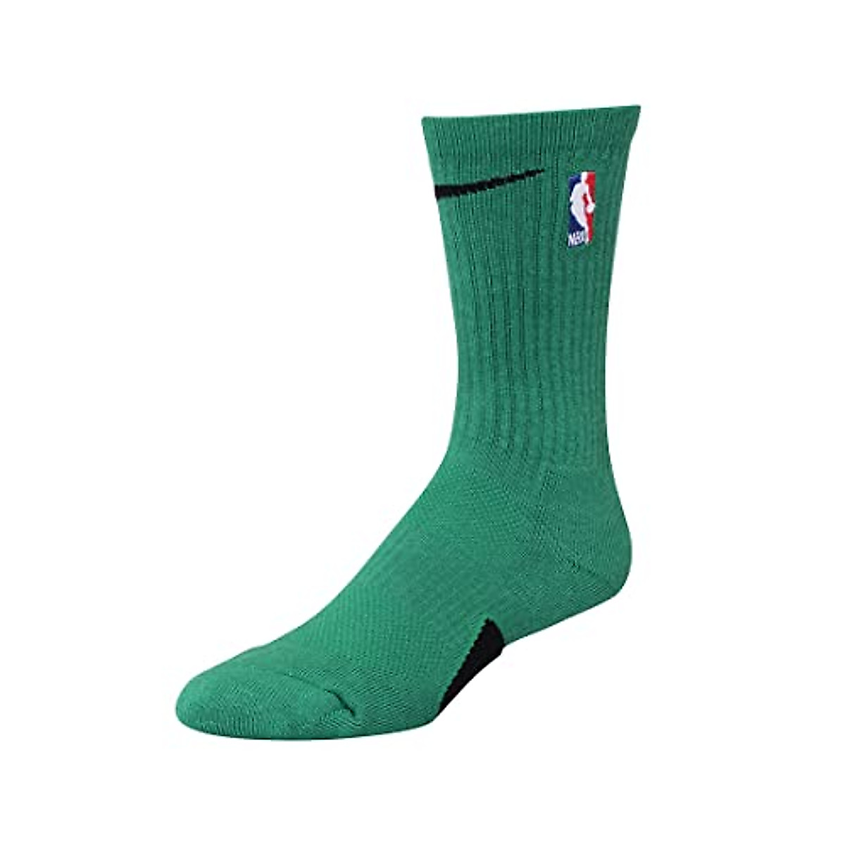 Nike Elite Performance Crew (1 Pair) Mens Athletic Socks Size L, Color: Green/Black-Green