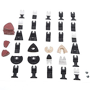 Saw Blades Carbide 108PCS Universal Oscillating Multitool Saw Blades High-Carbon Steel Cutting Polishing Tool Set Compatible for Bosch Multi-X