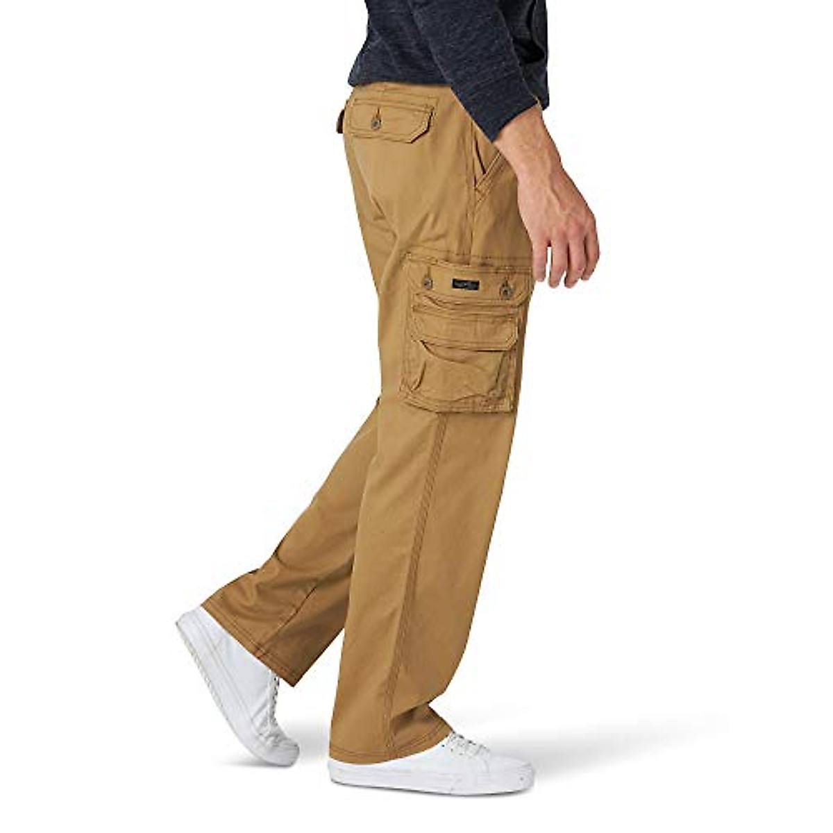Lee Men's Wyoming Relaxed Fit Cargo Pant, Bourbon, 42W x 30L