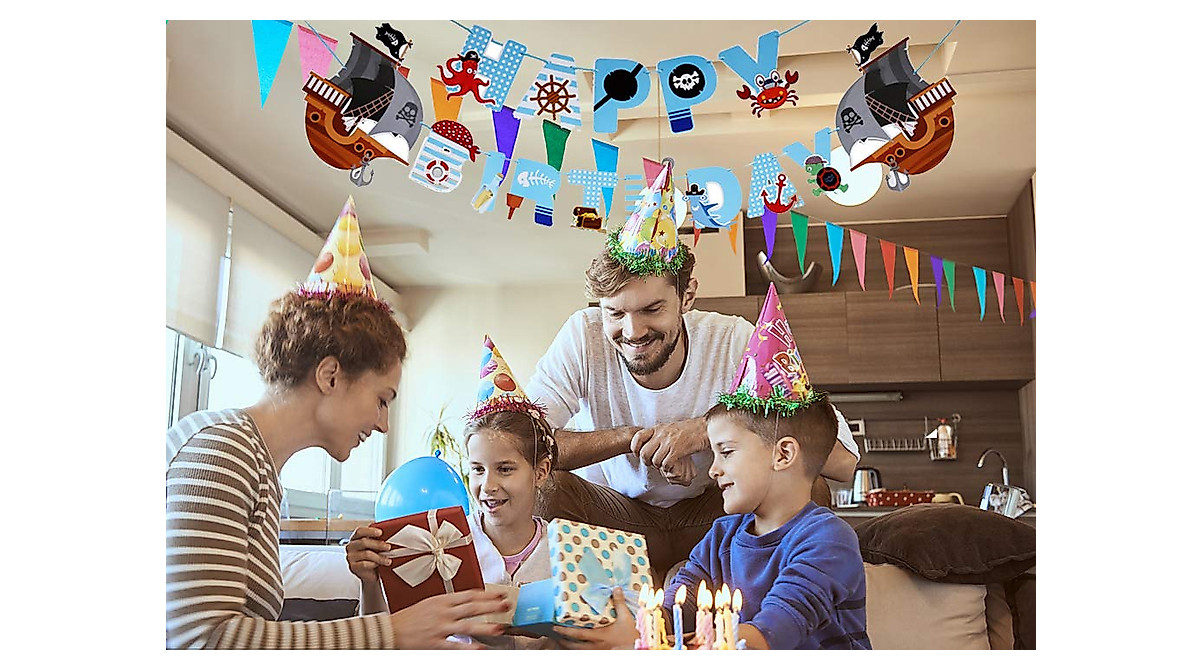 Pirate Birthday Banner for Kids - Easy, Reusable Party Decorations