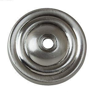 5061-SN-10 - GlideRite Hardware 1-1/2" Thin Rounded Ring Cabinet Backplates, Satin Nickel (Pack of 10)