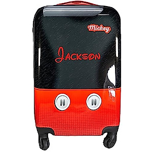 Disney Luggage Kids Suitcase Mickey Mouse Carry on Hardshell Rolling Spinner Suitcase Travel Bags Gifts Trip Accessories - Personalized Mickey Mouse Luggage with Your Name