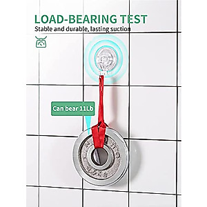 ZBYOMI Suction Cup Hooks, Reusable Vacuum Suction Cup Hooks, Punch-Avoided Suction Hooks- Powerful Waterproof Shower Hooks for Bathroom，Kitchen，Glass Door use