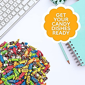 LaetaFood Tootsie Roll Chewy Candy, Assorted Taffies Fruit & Chocolate Flavors (1 Pound Bag)