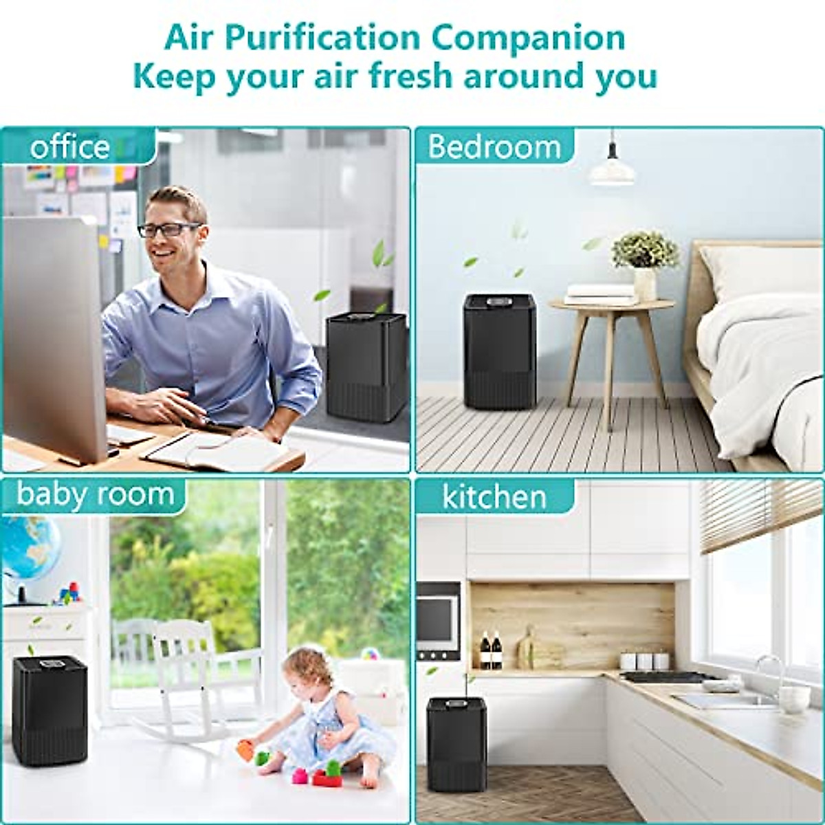 Air Purifiers, H13 TURE HEPA Pet Purifiers for Home Large Room with 4 Stages Air Filtration & 4 Modes, Air Quality Display, Air Cleaners Remove Up to 99.97% Dust Pollen Smoke Dander