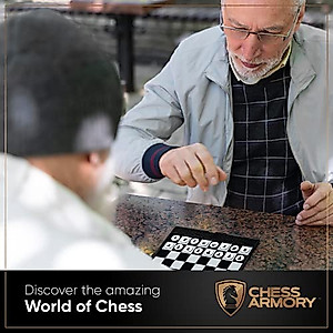 Chess Armory Pocket Chess Set - Portable Mini Chess Set for Adults and Youth - Mini Chess Board to Take Anywhere for an Unforgettable, Mind-Sharpening Chess Game