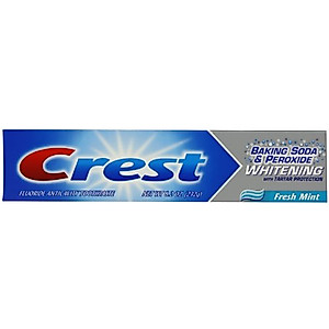 Crest Baking Soda And Peroxide Whitening With Tartar Protection Fresh Mint Flavor Toothpaste 8.2 Oz (Pack of 6)
