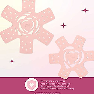 Paris Hilton Epic Nonstick Pots and Pans Set, Multi-layer Nonstick Coating, Tempered Glass Lids, Soft Touch, Stay Cool Handles, Made without PFOA, Dishwasher Safe Cookware Set, 12-Piece, Cream