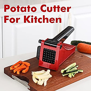 French Fry Cutter, Geedel Professional Potato Cutter for French Fries, Potato Slicer French Fry Maker for Carrot, Cucumber, Onion, Zucchini and more