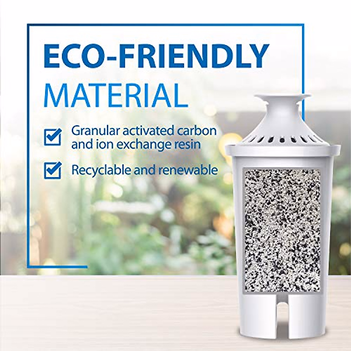 FilterLogic NSF Certified Pitcher Water Filter, Replacement for Brita® Classic 35557, OB03, Mavea® 107007, Replacement for Brita® Pitchers Grand, Lake, Capri, Wave and More (Pack of 6)