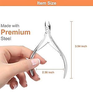 THRAU Cuticle Trimmer, Newly Upgraded Cuticle Nipper, Safe and Sharp Cuticle Cutter Clipper for Perfect Pedicure, Comfortable Grip and Easy to Carry