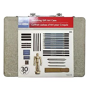 Metallic Silver Sketching Gift Art Case by Artist's Loft