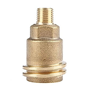 QCC1 Nut Propane Gas Fitting Hose Adapter with 1/4" Male Pipe Thread, Propane Quick Connect Fittings Hose Adapters, Solid Brass Outdoor Cooking Propane Adapter (Pack of 2)