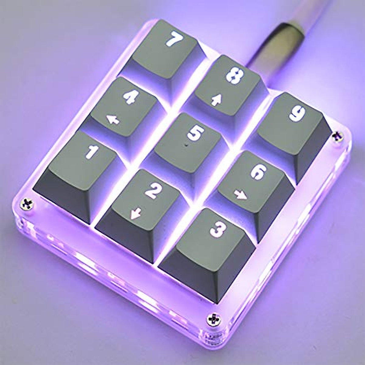 hokistudio 9 Keys 24 Macro Programmable Setting Keypad RGB Backlight Mechanical Keyboard for OSU Single-Handed Keyboard Electric Contest Game PC Laptop MAC Win Geeker Outemu Red Switch
