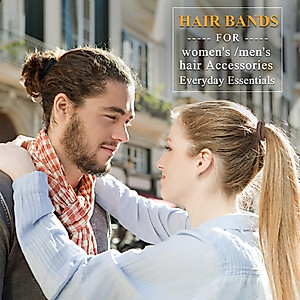 Tyfthui 200 Pcs Hair Ties for Thick Hair No Damage, Elastic Ponytail Holders, Hair Elastics Hair Bands Rubber Bands for Women's Hair (Color A)