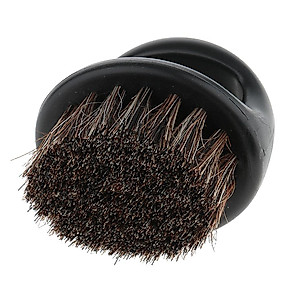 MonkeyJack Salon Barber Wood Bristles Hair Beard Cleansing Grooming Brush Men's Mustache Shaping Comb - Black