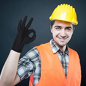 SATINIOR 24 Pairs Black Cotton Gloves Stretchy Work Gloves Reusable Soft Mitten for Men Women Working Handling Jewelry Doing House Work