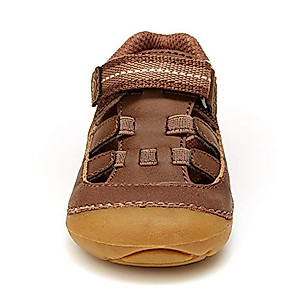 Stride Rite baby boys Soft Motion Sonny Sandal, Brown, 4.5 Wide Infant US