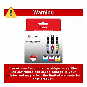 Canon CLI-251XL 3 Color Multi Pack Compatible to MG6320, iP7220, MG5420, MX922, MX722, MG7120, MG6420, MG5520, iX6820, iP8720, MG7520, MG6620, MG5620