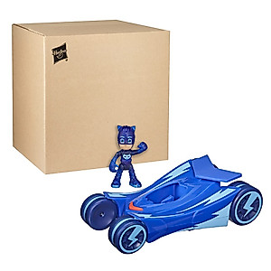PJ Masks Glow & Go Cat-Car Preschool Toy Vehicle, Catboy Car Light Up Racer with Catboy Action Figure for Kids Ages 3 and Up