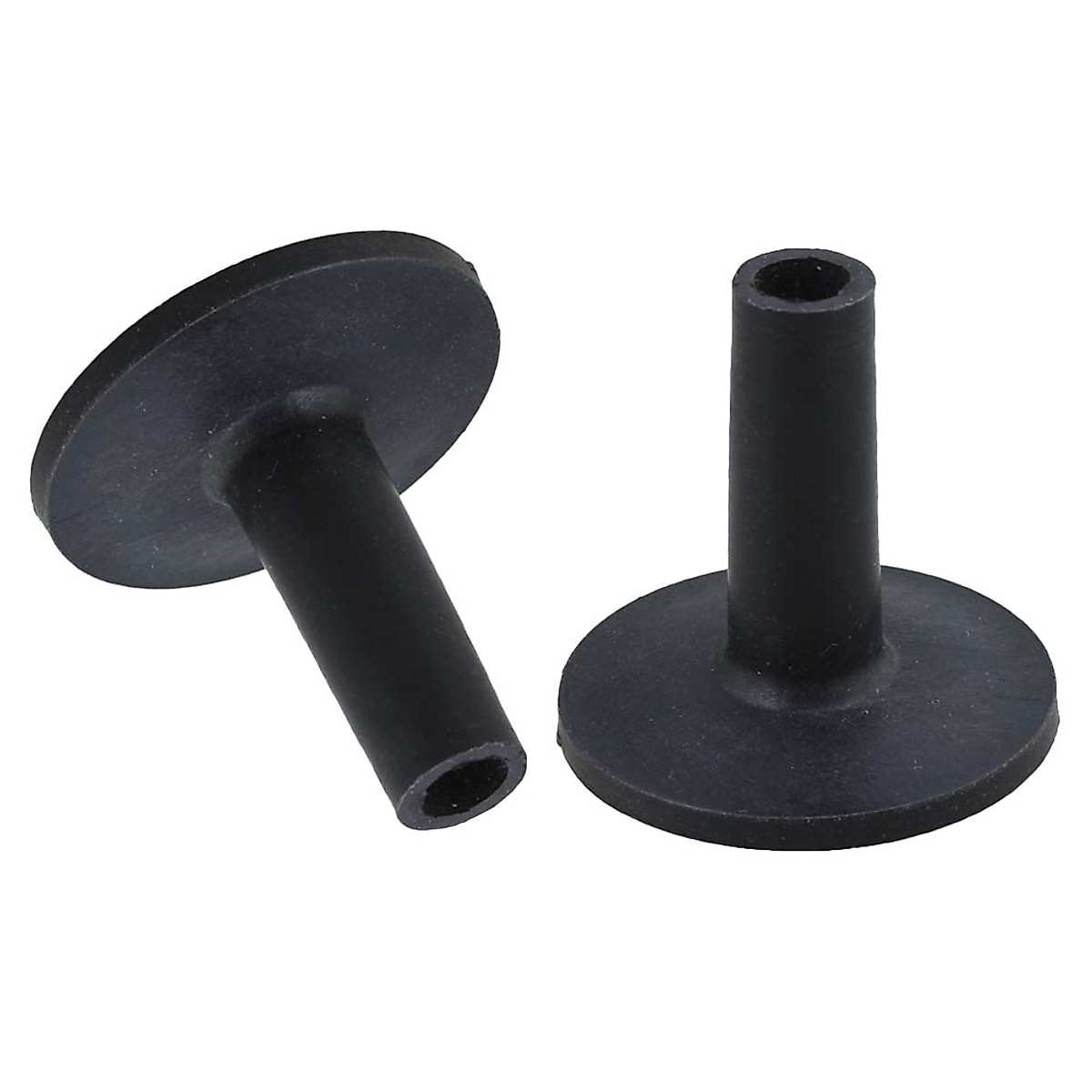 Yibuy Black Drum Set Replacement Parts Felt Washers + Plastic Long Flanged Cymbal Sleeves Pack of 20