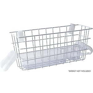 HealthSmart Walker Storage Basket Insert with Cup Holder, Clear, 15 x 4.5 x 2.5, Walker Accessories Basket Removable Insert