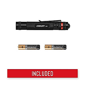 Coast G19 54 Lumen Inspection Beam LED Penlight with Adjustable Pocket Clip and Consistent Edge-To-Edge Brightness, Black