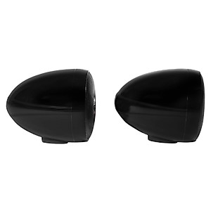 Rockville rocknride (2) RockNRide 3" Powered Bluetooth Metal Motorcycle Handlebar Speakers, Black