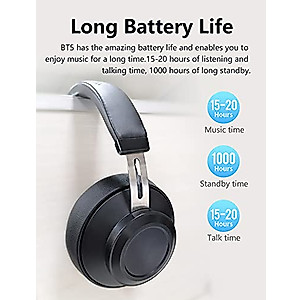 Bluedio BT5 Wireless Headphone and Wired Stereo Bluetooth Over-Ear Headset with Built-in Microphone, Suitable for Cell Phones Computer TV Laptop Travel and Work