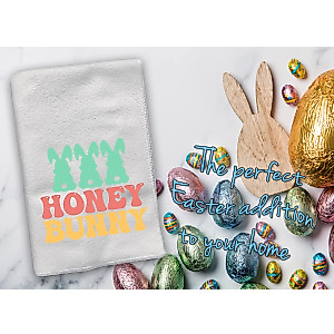 Decorative Kitchen and Bath Hand Towel | Religious Christian Easter Flowers Orange Pink Green | Spring Summer Garden Themed | Home Decor Decorations | House Gift Present