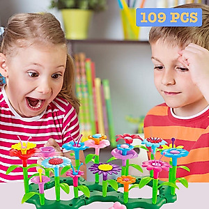 Boxgear Flower Garden Building Toys - 109 Colored Blocks: Stamens, Pistils, Petals, Leaves, Base - Educational Creative Play for Preschoolers - Learning Tools for Class - STEM Gifts for Boys & Girls