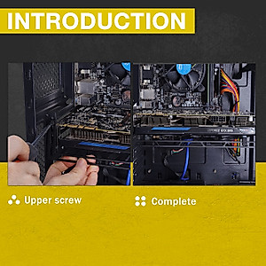 Fstop Labs CloverTale Graphics Card GPU Brace Support, Video Card Sag Holder Bracket, Anodized Aerospace Aluminum (Upgraded Version Black)