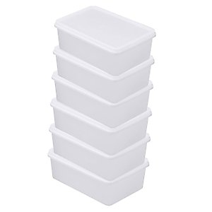 Anneome 6 Pack Fridge Storage Boxes Multi-function Fridge Organizer Reusable Food Containers for Daily Use