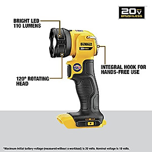 DEWALT 20V MAX XR Power Tools Combo Kit, Hammer Drill, Impact Driver, Reciprocating Saw, and Work Light, 4-TOOL (DCK449P2)