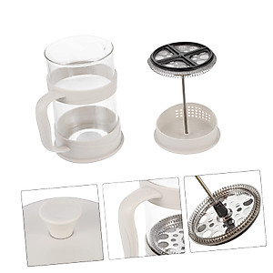 GRADENEVE Coffee Pot Office Coffee Maker Coffee Lover Espresso Press Tea Filter Beverage Pitcher Manual Coffee Maker Water Jug Coffee Machine Maker Drip Coffee Maker White Plastic