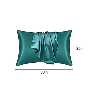 2 Packs Silk Pillow Cases, Satin Pillowcase for Hair and Skin, Pillowcases Standard Size Set of 2, Luxury Soft Satin Pillowcovers 20x30 Inches, for Women Men