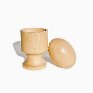JE JOUE Montessori Materials Wooden Egg with Cup for Toddler Toy